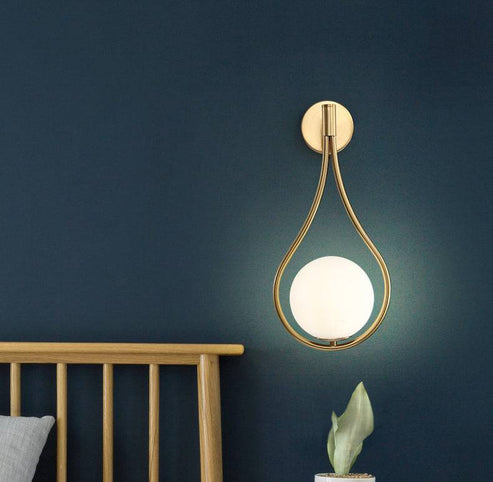 Gold Frosted Glass Wall Light - 203GWL | ModefinityGold Frosted Glass ...