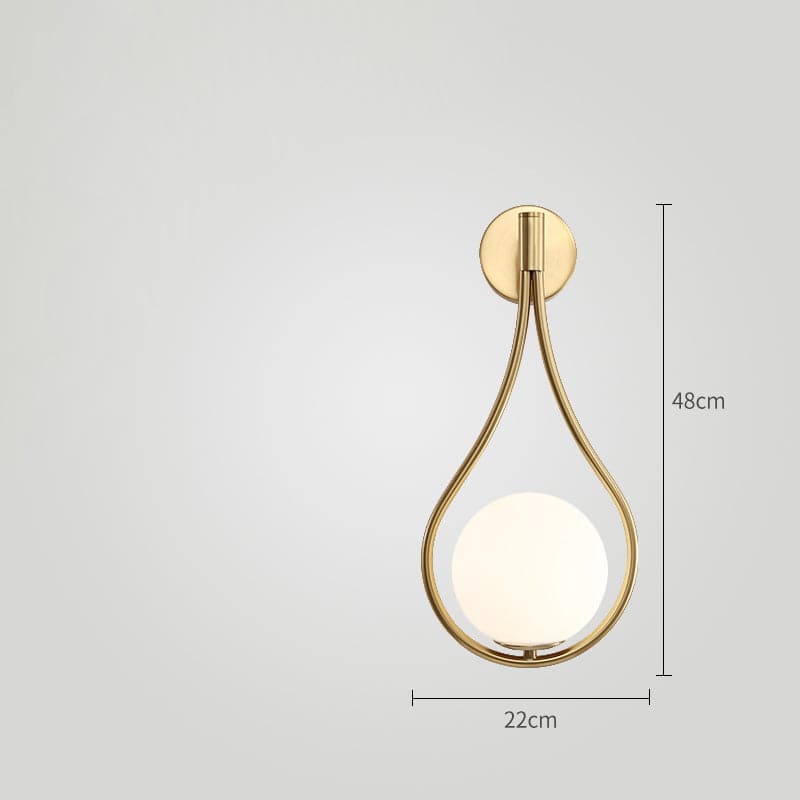 Gold Frosted Glass Wall Light - 203GWL | ModefinityGold Frosted Glass ...