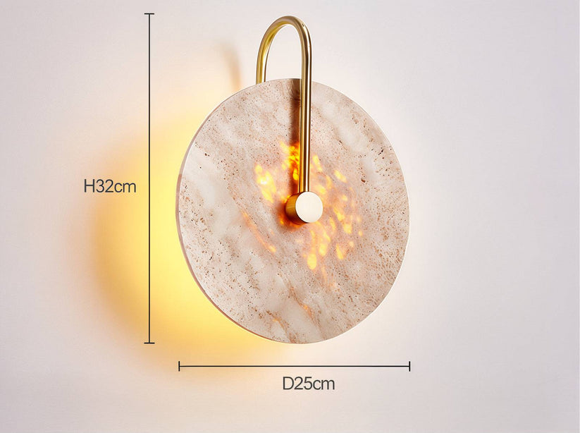 Illuminated Stone Wall Light - Modern Luxe