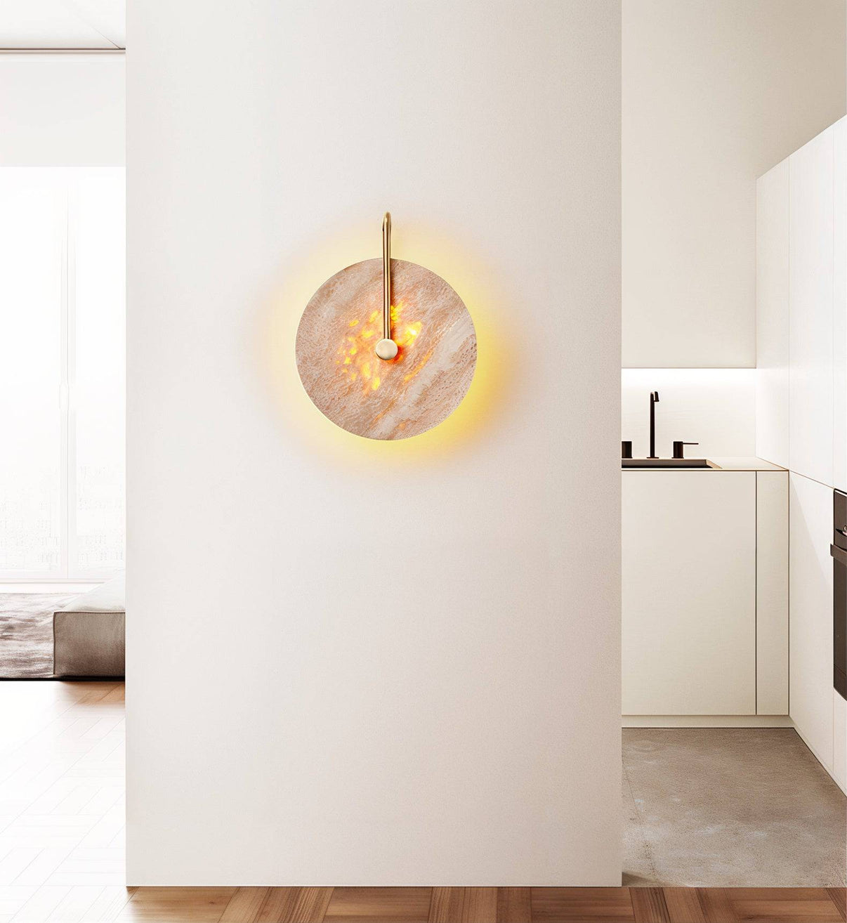 Illuminated Stone Wall Light - Modern Luxe