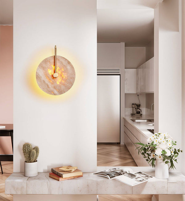 Illuminated Stone Wall Light - Modern Luxe