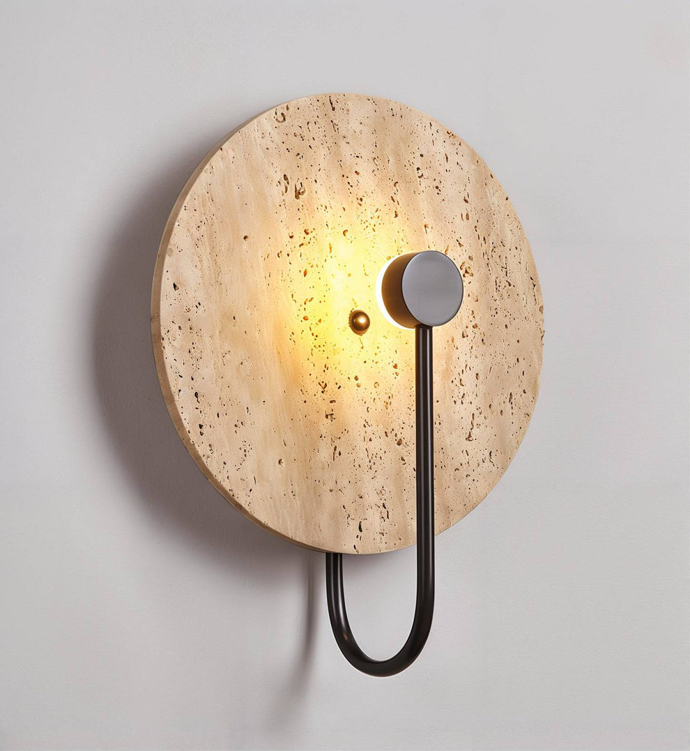 Japandi Stone Wall Light - Sleek Industrial | ModefinityJapandi Stone ...