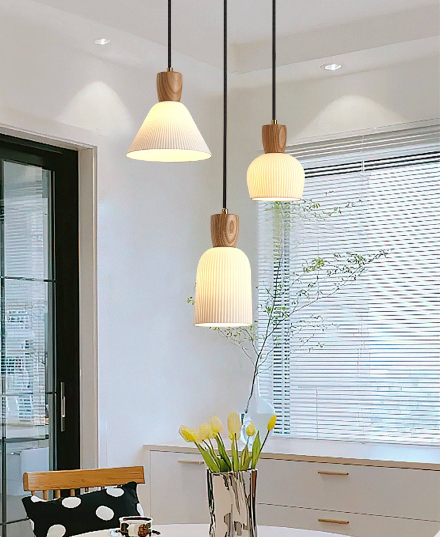 Japandi Wood Style Ceramic Pendant Light - 209CPL | ModefinityJapandi ...