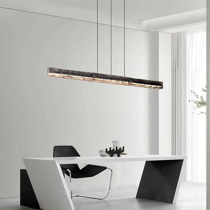 Modern Elegance Luxury Linear Crystal Pendant Light