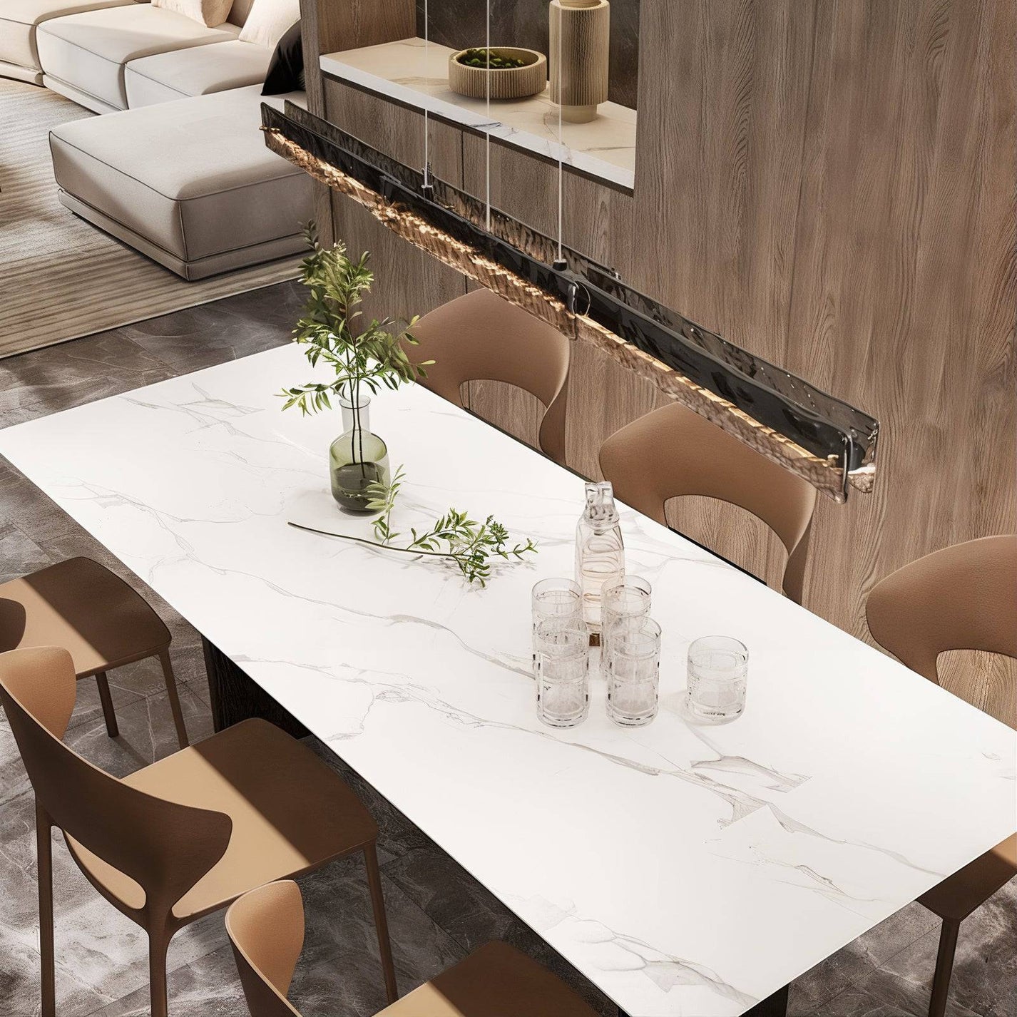 Modern Elegance Luxury Linear Crystal Pendant Light