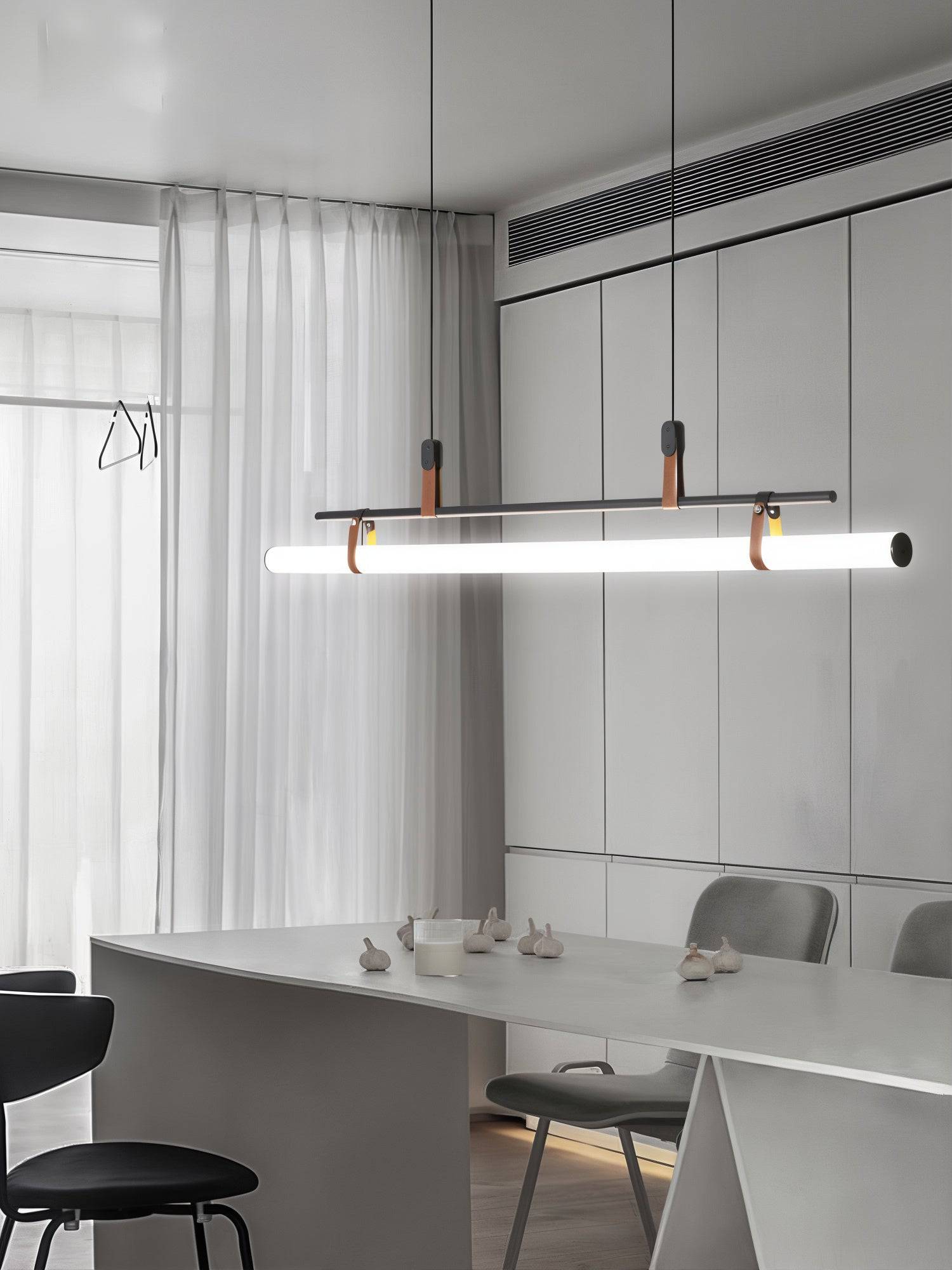 Modern Minimalist Pendant Light With Leather Accents | ModefinityModern ...
