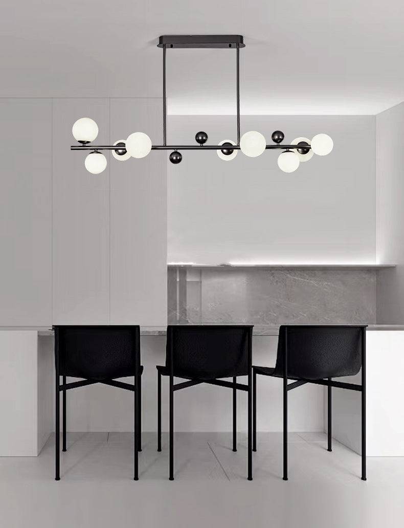 Modern Orbital LED Chandelier - Black Finish
