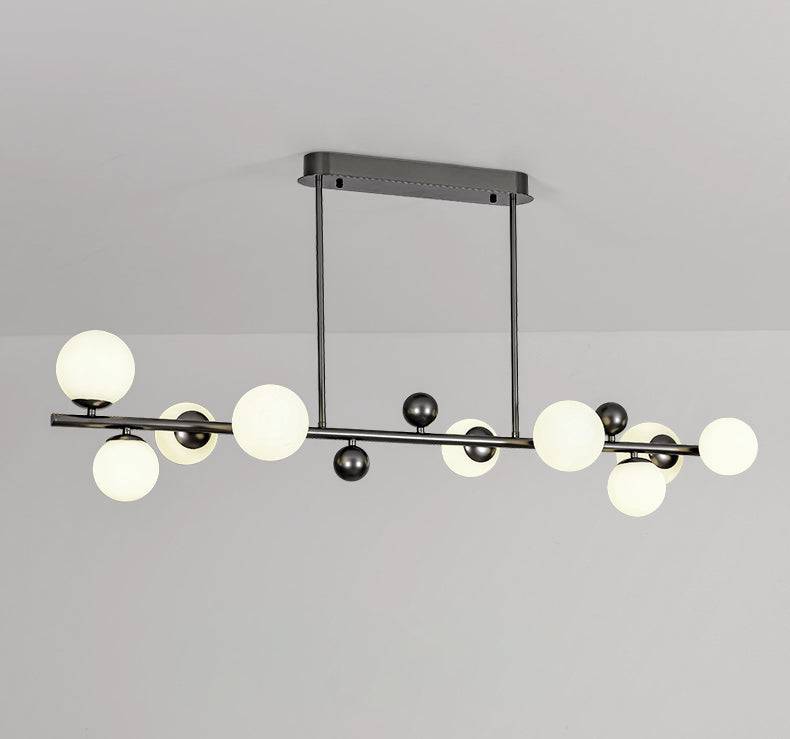 Modern Orbital LED Chandelier - Black Finish