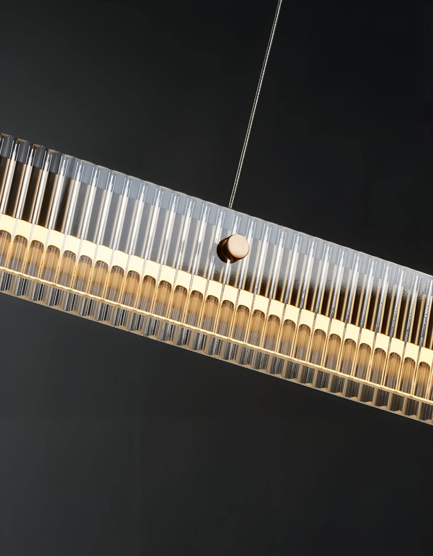 Modern Ribbed Design Sleek Linear Pendant Light | ModefinityModern ...
