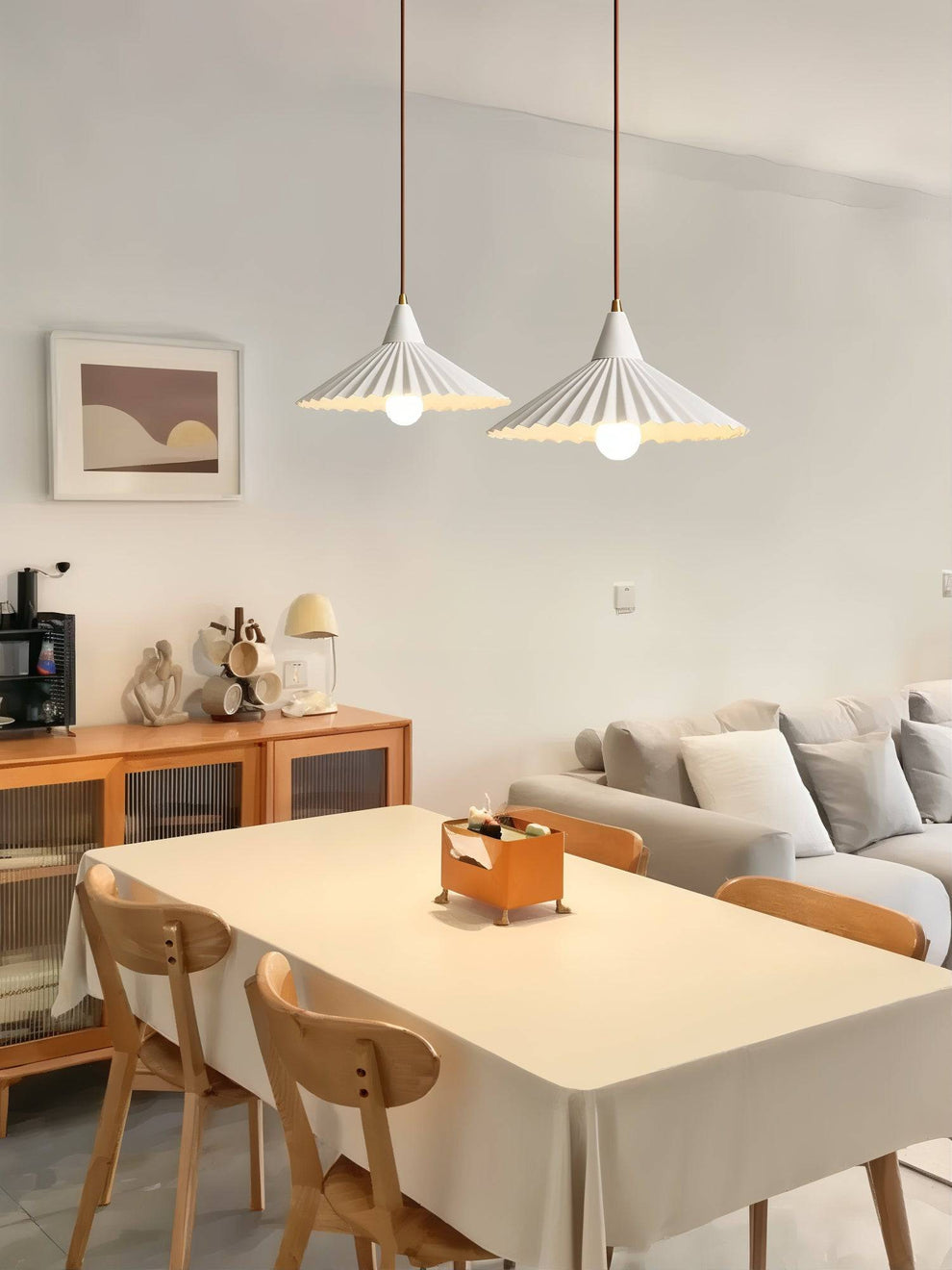 Pleated Cone Pendant Light - Modern Minimalist | ModefinityPleated Cone ...