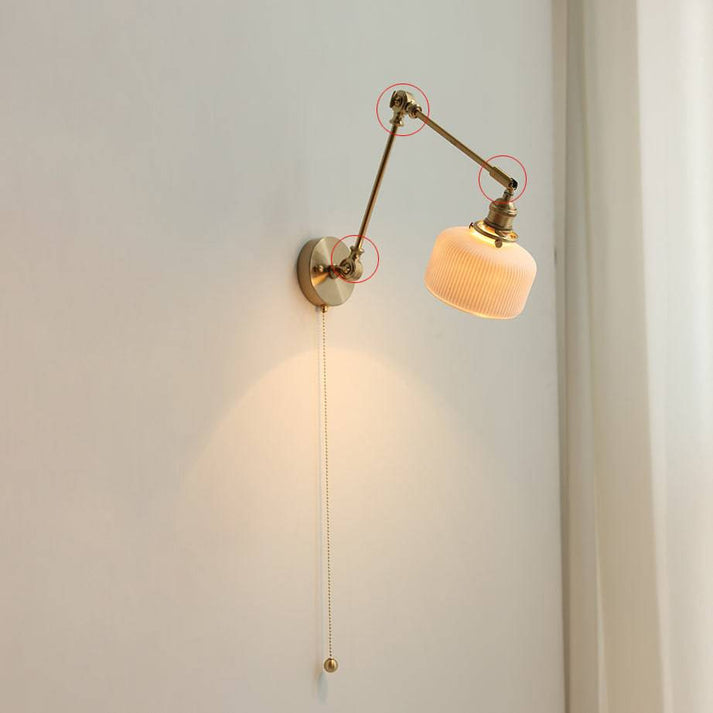 Swing Arm White Ceramic Wall Light - 220ST | ModefinitySwing Arm Wall ...