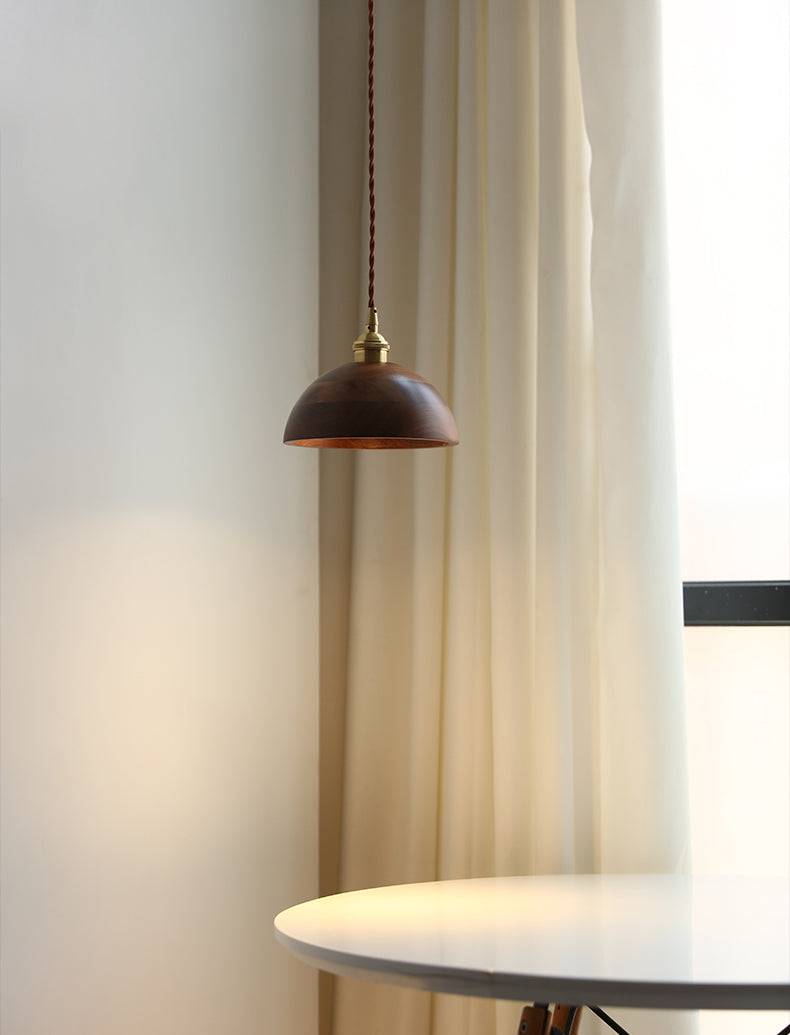 Walnut Wood Pendant Light - 103WPL | ModefinityWalnut Wood Pendant ...