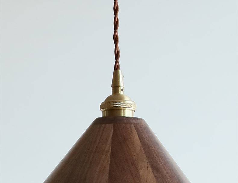 Walnut Wood Pendant Light - 106WPL | ModefinityWalnut Wood Pendant ...