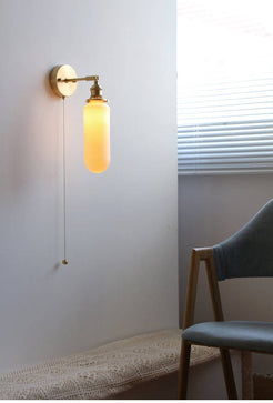 White Ceramic Brass Wall Light Sconce - 208ST | ModefinityWhite Ceramic ...