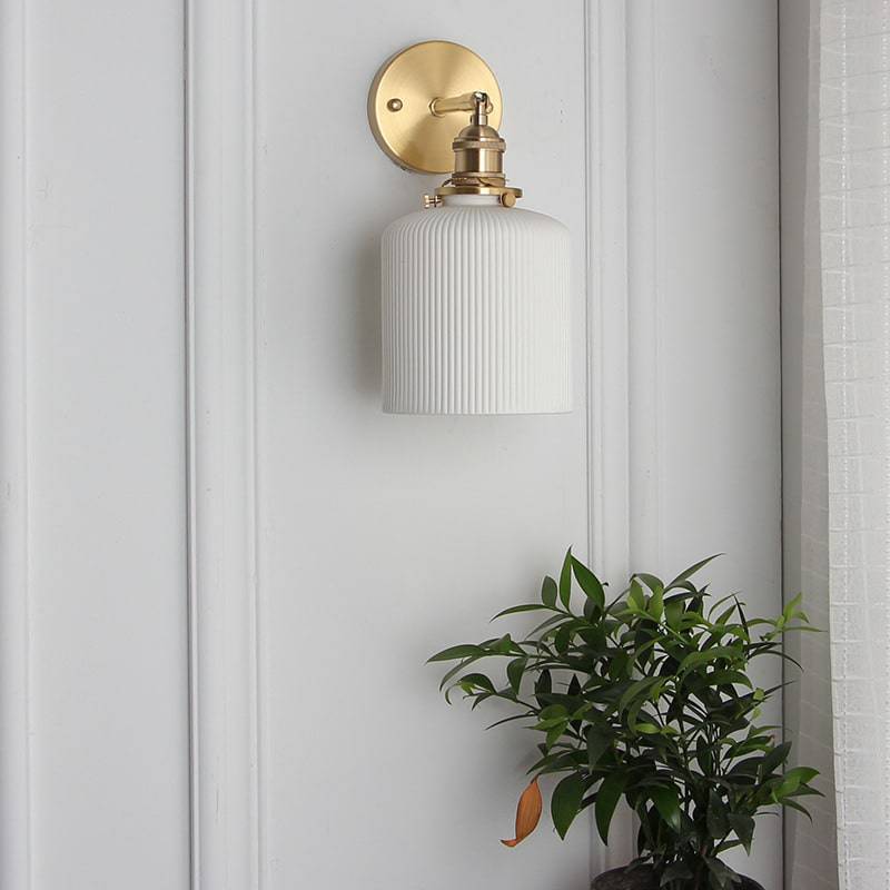 White Ceramic Wall Light - 202ST | ModefinityWhite Ceramic Wall Light ...