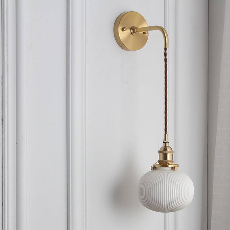 White Ceramic Wall Light - 203ST | ModefinityWhite Ceramic Wall Light ...