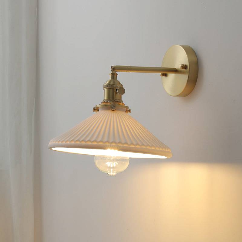 White Ceramic Wall Light - 207ST | ModefinityWhite Ceramic Wall Light ...