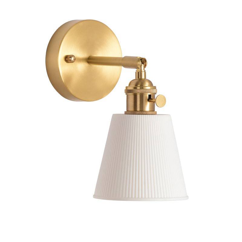 White Ceramic Wall Light - 210ST | ModefinityBrass Ceramic Wall Sconce