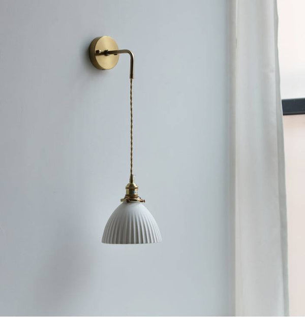 White Ceramic Wall Light - 222ST | ModefinityWhite Ceramic Wall Light ...
