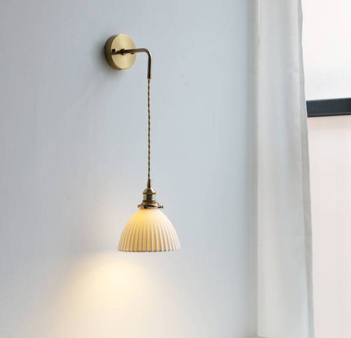 White Ceramic Wall Light - 222ST | ModefinityWhite Ceramic Wall Light ...