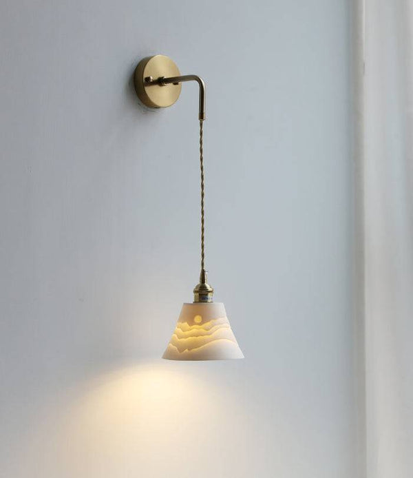 White Ceramic Wall Light - 222ST | ModefinityWhite Ceramic Wall Light ...