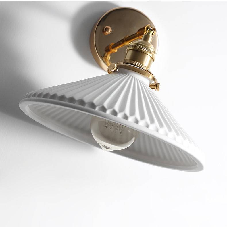 White Ceramic Wall Light - 224ST | ModefinityWhite Ceramic Wall Light ...