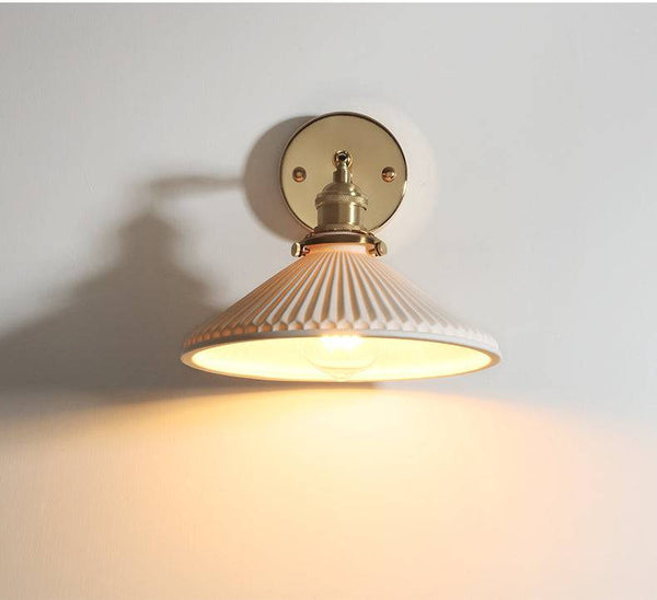 White Ceramic Wall Light - 224ST | ModefinityWhite Ceramic Wall Light ...
