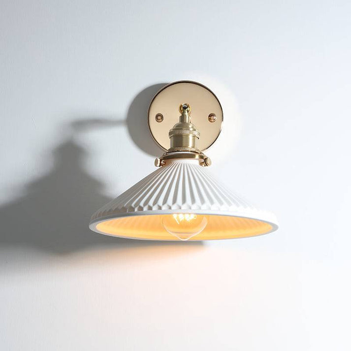 White Ceramic Wall Light - 224ST | ModefinityWhite Ceramic Wall Light ...