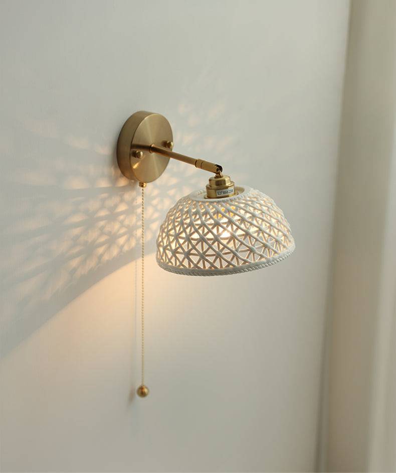 White Ceramic Wall Light - 225ST | ModefinityWhite Ceramic Wall Light ...