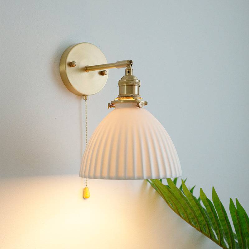 White Ceramic Wall Light - 226ST | ModefinityWhite Ceramic Wall Light ...