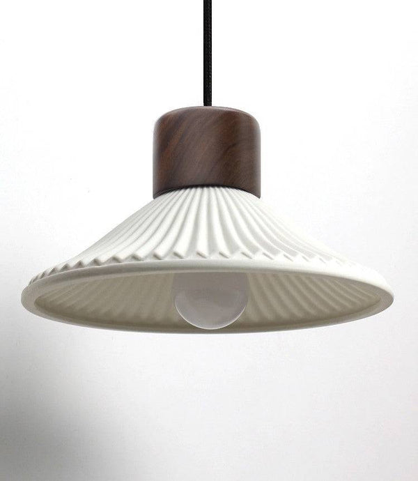 Handmade Ceramic Kitchen Island Pendant Light in Brass Finish