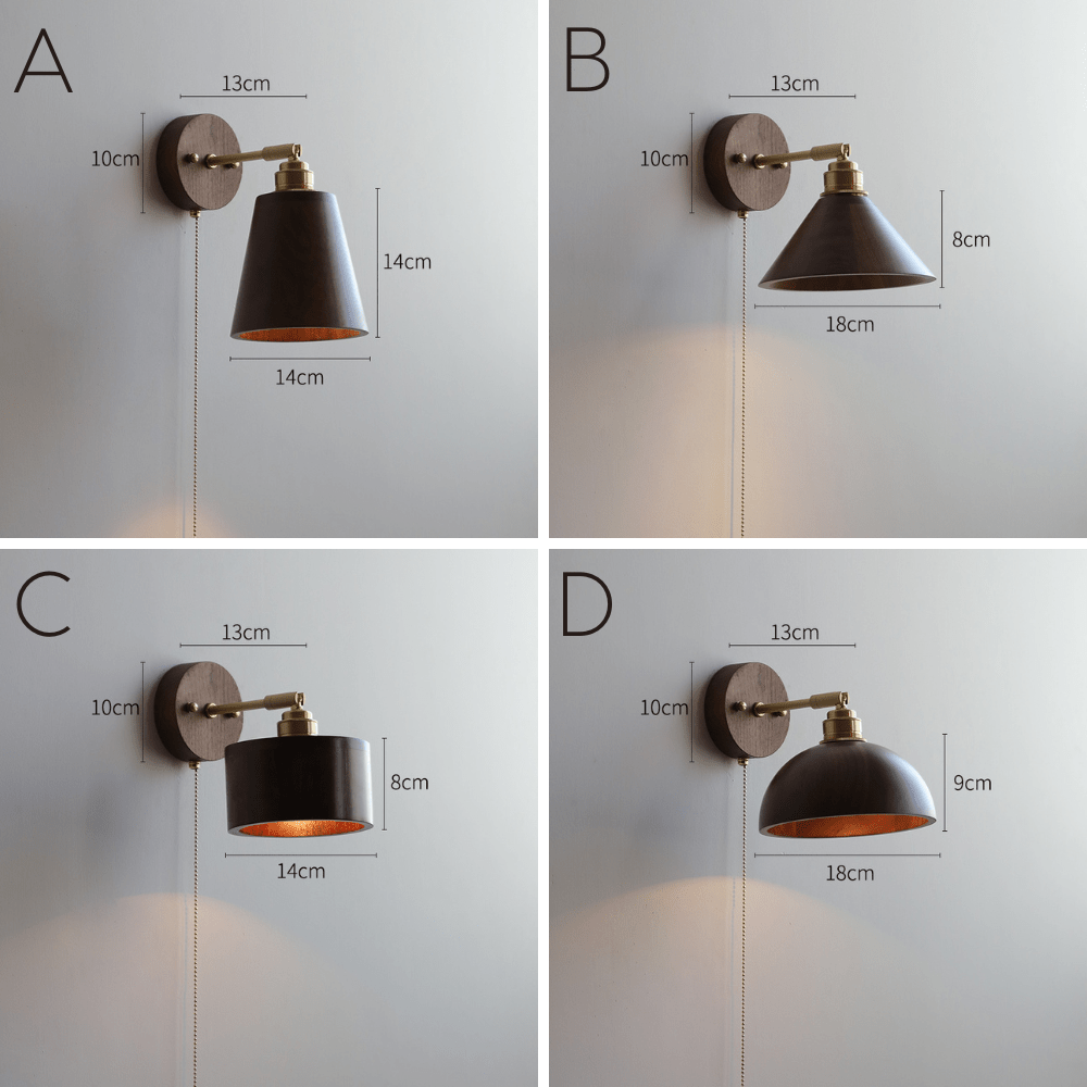 Wood Wall Light - 114WL | ModefinityCeramic Wall Light With Wood Plate