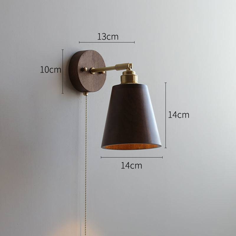 Wood Wall Light - 114WL | ModefinityCeramic Wall Light With Wood Plate