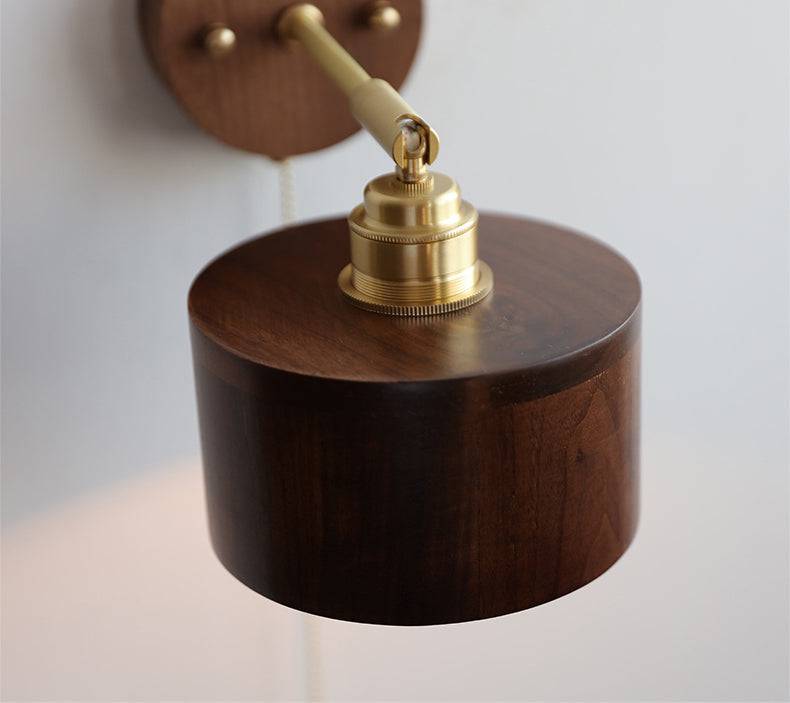 Wood Wall Light - 114WL | ModefinityCeramic Wall Light With Wood Plate