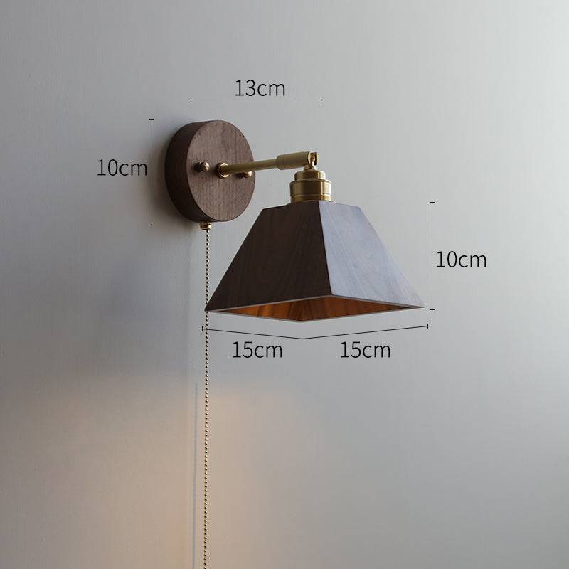 Wood Wall Light - 114WL | ModefinityCeramic Wall Light With Wood Plate