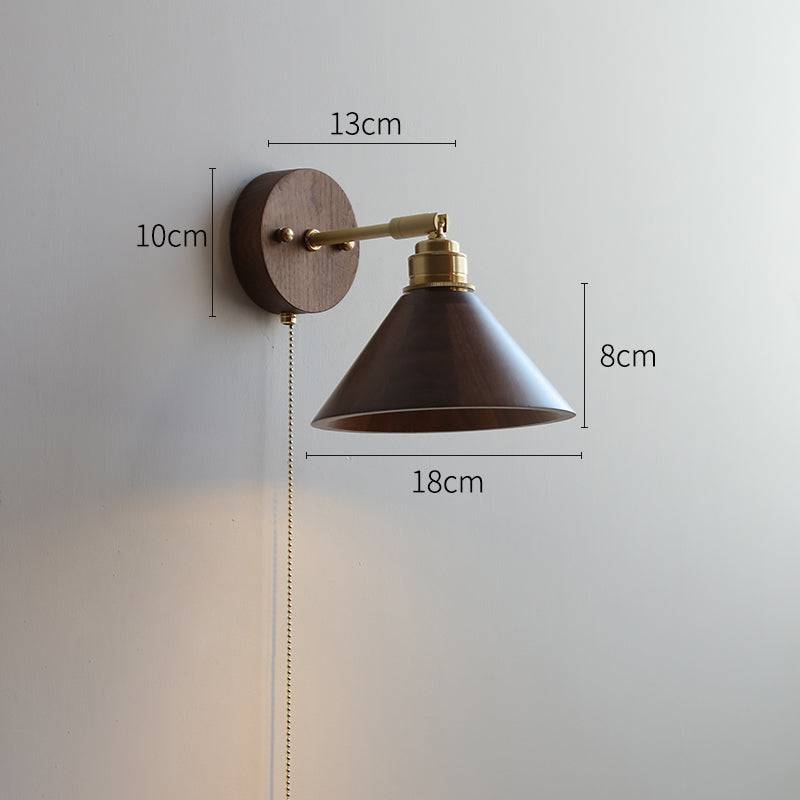 Wood Wall Light - 114WL | ModefinityCeramic Wall Light With Wood Plate